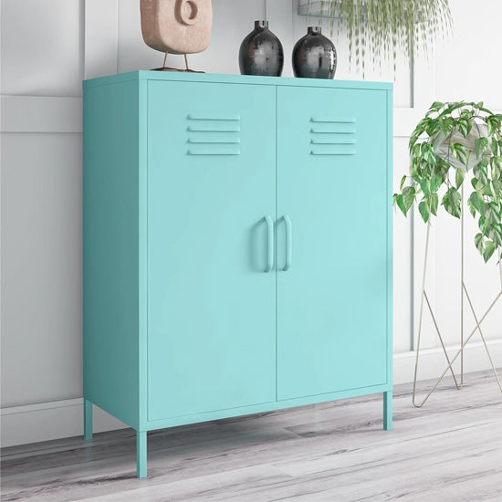 Cache Metal Locker Storage Cabinet In Mint With 2 Doors | Elegant ...